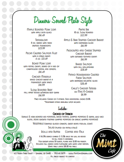 The Mint Café in Wausau, WI
